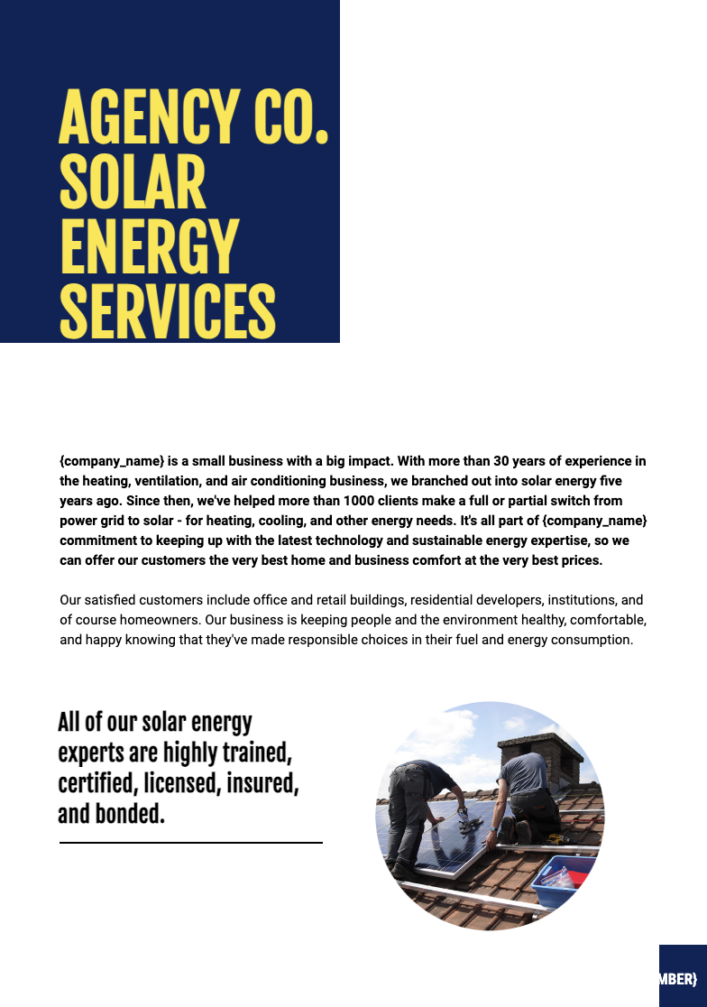 Solar Proposal Template | Proposify